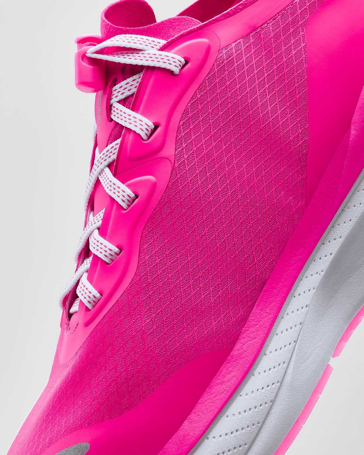 Women's White and Neon Pink Sneakers | Clove