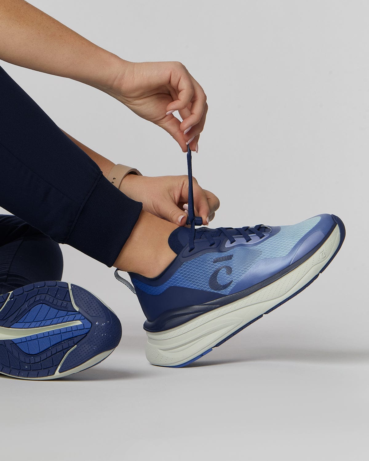 Breathable Navy Blue Sneakers for Women | Clove
