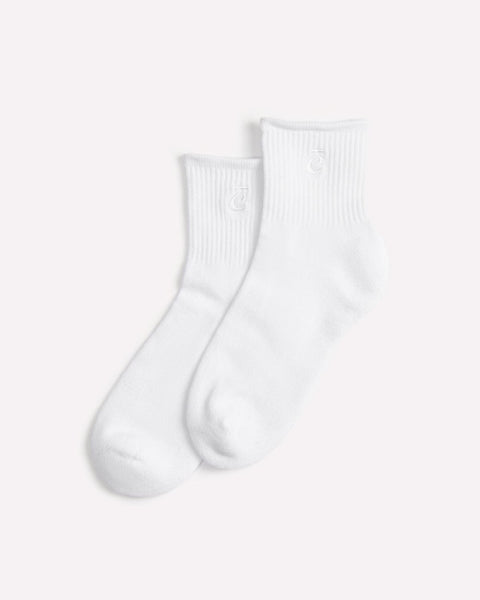 White Quarter Socks for Healthcare Workers | Clove