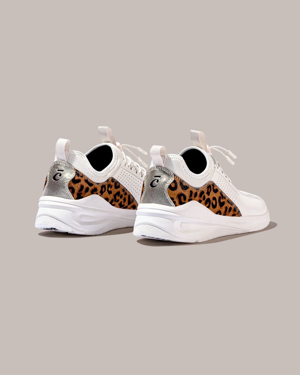Women's White Animal Print Sneakers for Healthcare | Clove